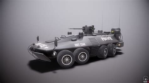 Swat Apc 3d Model Rigged Cgtrader