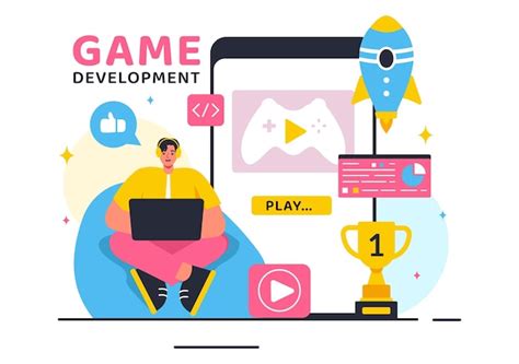 Premium Vector Vector Illustration Of Video Game Development With Games Digital Technology