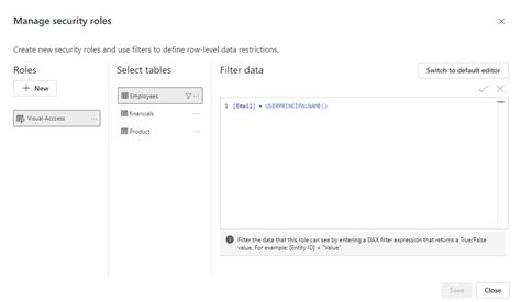 Implement Visual Level Security In Power Bi With Row Level Security Edgered