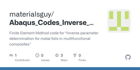 Github Materialsguyabaquscodesinverseparameterpaper Finite Element Method Code For
