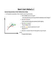Week 5 Euler S Method Pdf Week 5 Euler S Method V 2 Geometric Representations Of Euler S
