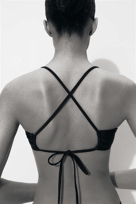 Tie Detail Bikini Top Black Ladies Handm Us