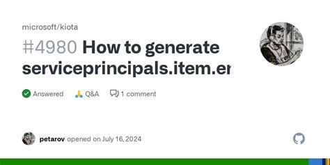 How To Generate Serviceprincipalsitemendpoints · Microsoft Kiota