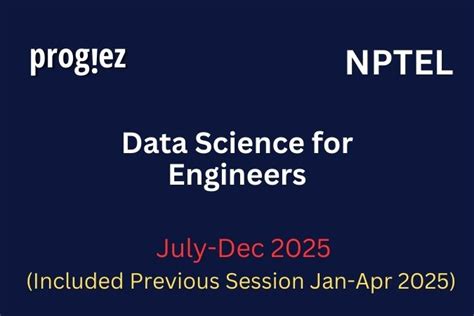 All Week [1 8] Data Science For Engineers Nptel Answers