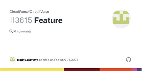Feature · Issue 3615 · Circuitversecircuitverse · Github