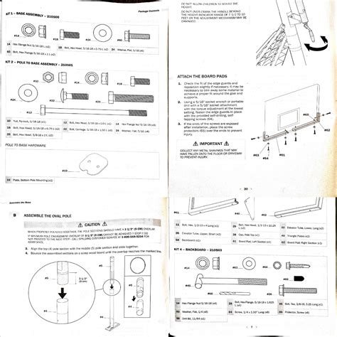 Diagram Basketball Hoop Assembly At Clinton Long Blog