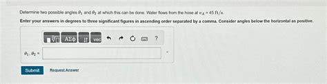 Determine Two Possible Angles Theta 1 And