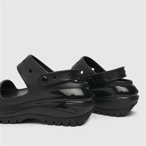 Womens Black Crocs Mega Crush Sandals Schuh