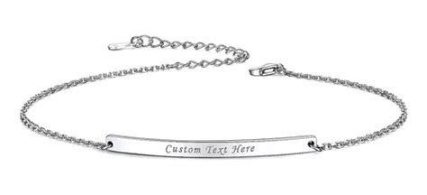 Pulsera Personalizada Plata 925 Nombre Inicial Grabado Envío gratis