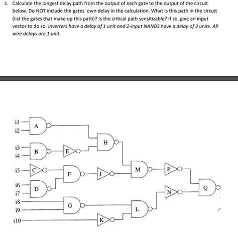 Solved 2 Calculate The Longest Delay Path From The Output