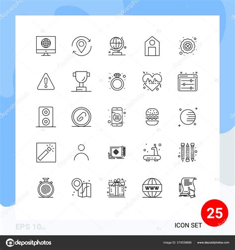 User Interface Pack Basic Lines Four Leaf Clover Science Pin Stock Vector By ©flatart 374539688