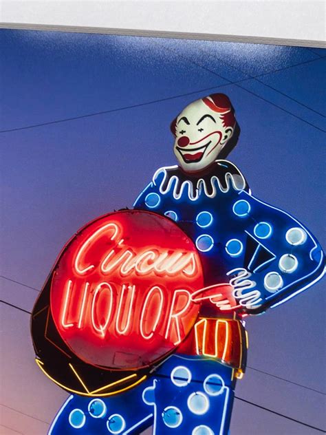 Circus Liquor Clown Neon Sign Photo Print Ii North Hollywood