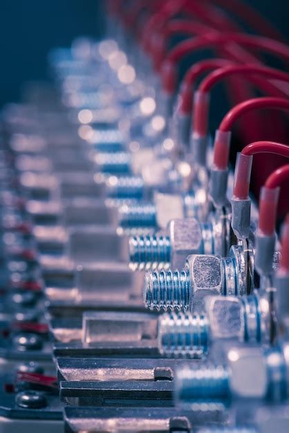 Premium Photo Energy Industry Close Upswitchboard Terminals Fuse