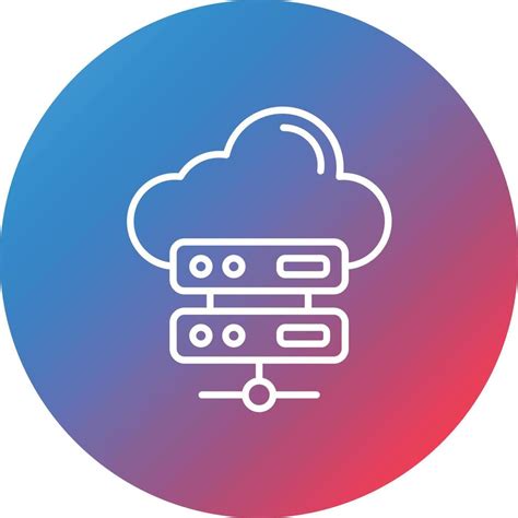 Cloud Computing Line Gradient Circle Background Icon 16827003 Vector