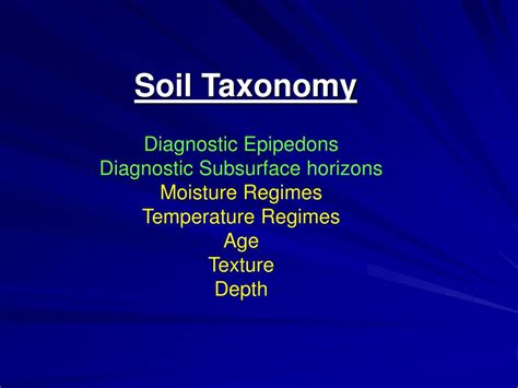 PPT Soil Taxonomy And Classification PowerPoint Presentation Free Download ID 6645175