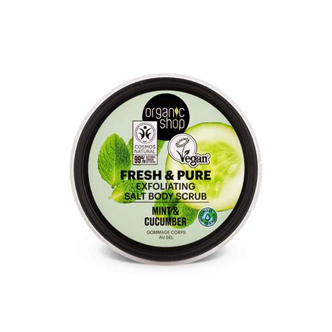 Mint And Cucumber Salt Body Scrub Exfoliating