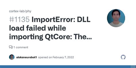 ImportError DLL Load Failed While Importing QtCore The Specified Module Could Not Be Found