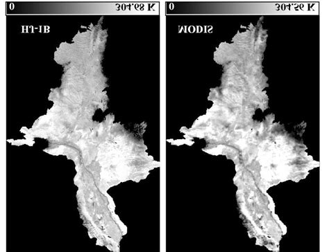 Comparison Of Hj B Retrieved Lst With Modis Lst Product M