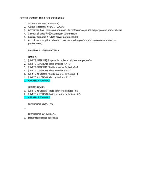 ejemplo 1 tabla de distribucion de frecuencias Apuntes de Estadística