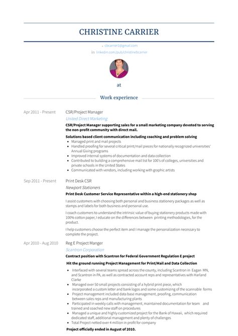 Csr Resume Samples And Templates Visualcv