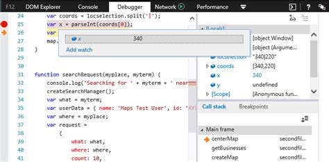 F12 Devtools Guide Debugger Microsoft Edge Development