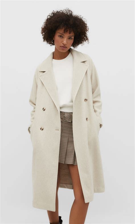 Soft Touch Trench Coat Womens Fashion Stradivarius United Arab