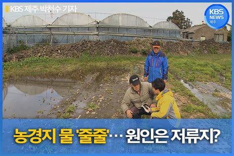 Kbs뉴스 제주 사진으로 보는 자막뉴스191205 9시뉴스 농경지 물 줄줄원인은