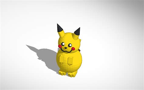 3d Design Pikachu Tinkercad