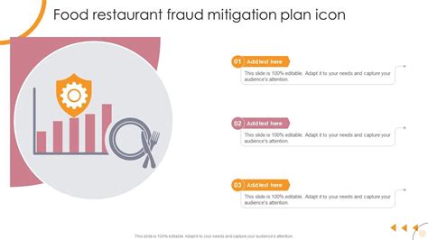 Food Restaurant Fraud Mitigation Plan Icon Ppt Presentation