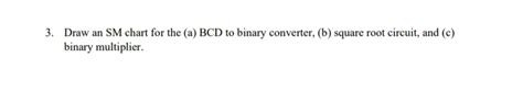 Solved Draw An Sm Chart For The A ﻿bcd To Binary