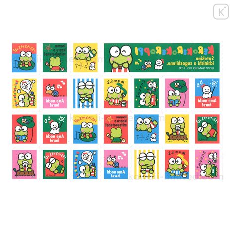 Japan Sanrio Stamp Sticker File Set Keroppi Kawaii Limited