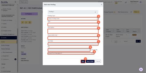 Adding Findings To An Audit Scilife