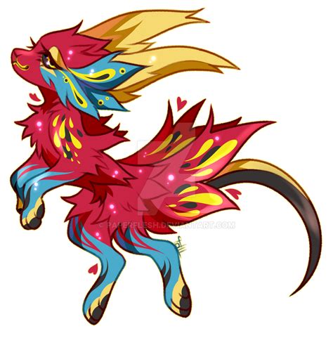 Roaring Moon X Jolteon Fusion 50 By Paperflesh On Deviantart