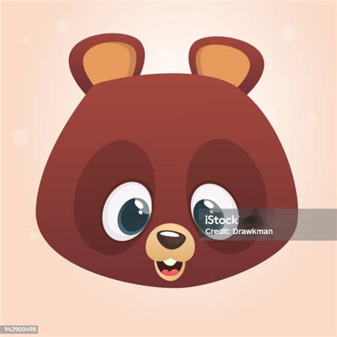 귀여운 만화 곰 머리 아이콘입니다 벡터 일러스트 레이 션 절연 갈색에 대한 스톡 벡터 아트 및 기타 이미지 갈색 곰 곰 새끼 Istock
