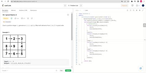 Himanshu Mandal On Linkedin Kcc Leetcode Spiralmatrix2