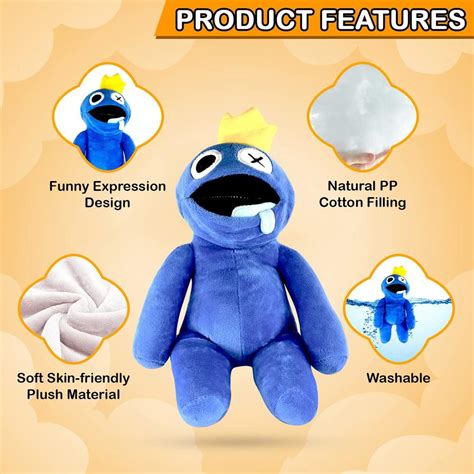 Twcare Rainbow Friends Blue Plush Toy Rainbow Friends Soft Stuffed