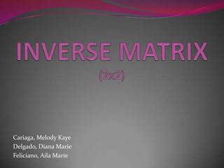 Inverse Matrix Ppt