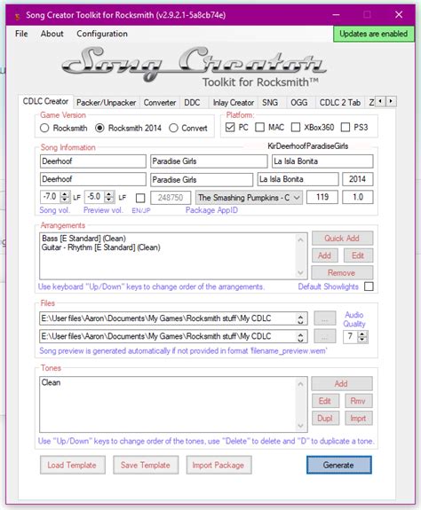 Application Threadexception Error When Generating P Psarc File Also When Closing The Program