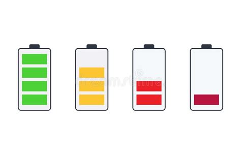 Power Indicator Of Battery Half Full Vector Illustration Stock Vector