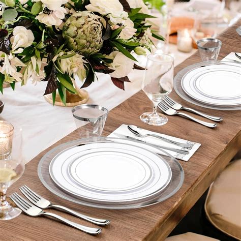 Goodluck 12 Inch Charger Plates 25 Pack White Charger Plates With Gold