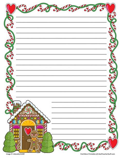 Holiday Writing Paper Printable