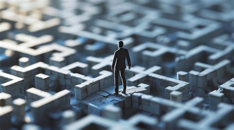 Premium Photo A D Model Of A Businessman Solving A Complex Puzzle Ai
