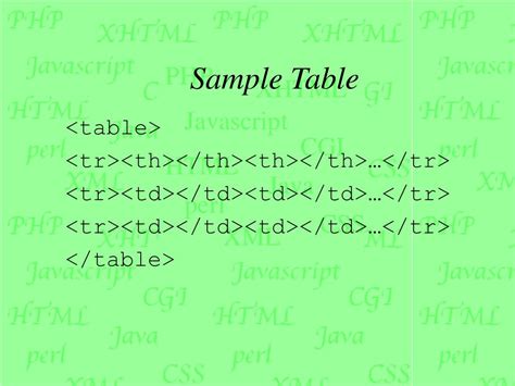 PPT HTML And XHTML PowerPoint Presentation Free Download ID 1447406