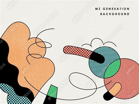 백그라운드 Mz Generation 패턴 기하학 수학 다양 컨셉 라인아트 일러스트기법 컬러풀 도형 레이어드 트렌드 이미지 Jv12258647