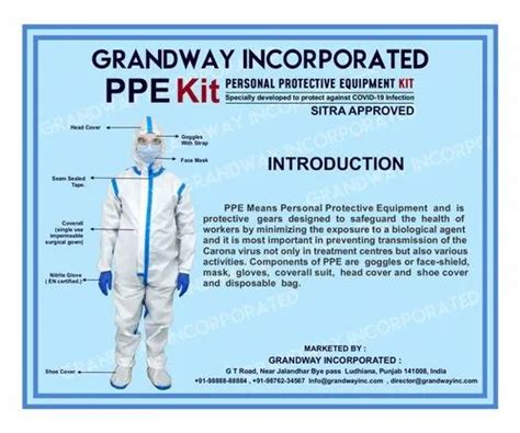 Ppe Kit Personal Protective Equipment Sitra Approved At Rs 850 Ppe