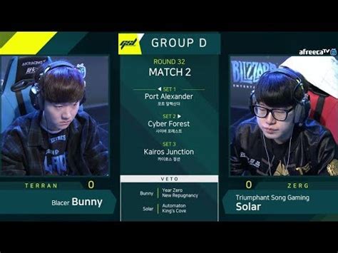 Gsl S Ro Group D Match Bunny Vs Solar Youtube