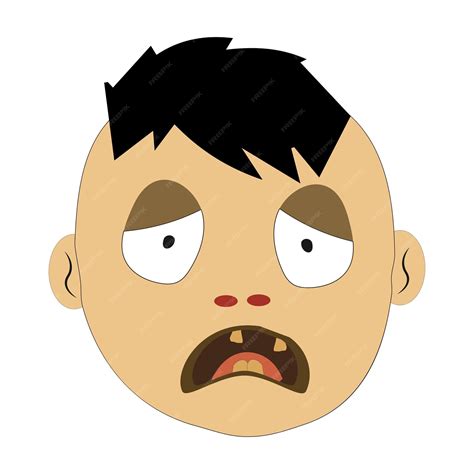 Premium Vector Zombie Face Expressions Illustration Cartoon Zombie
