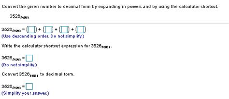 solved convert the given number to decimal form by expanding