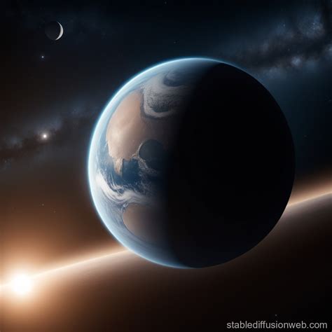 Hypothetical Earth Moon Around Saturn Like Exoplanet Stable Diffusion