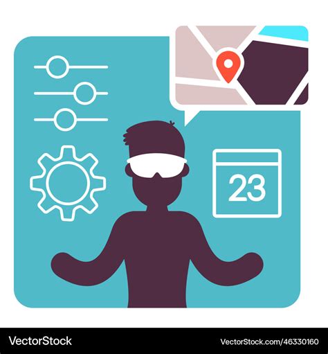 Augmented Reality Flat Royalty Free Vector Image